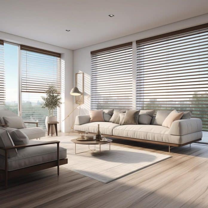 Modern Window Blinds for Contemporary Living Rooms and View Enhancement