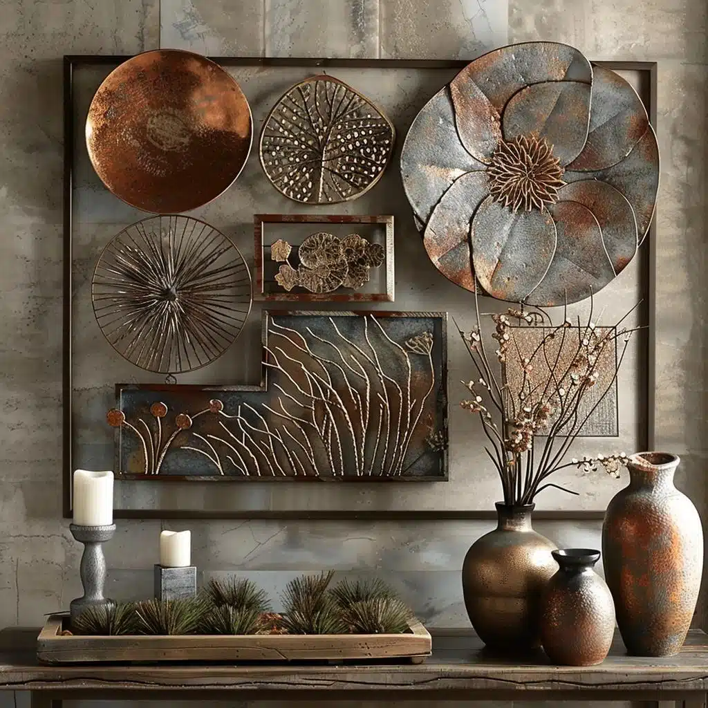Rustic metal wall art store