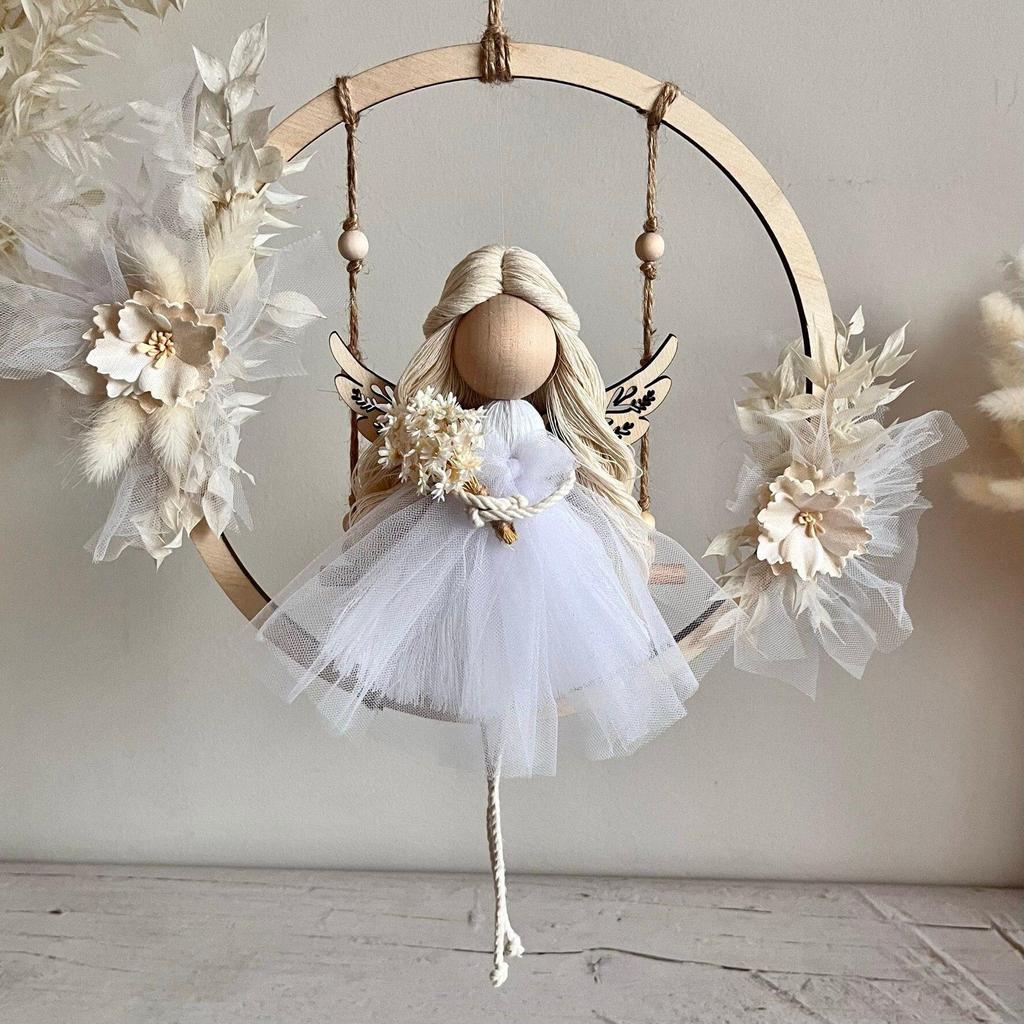 Angelic Embrace Macrame Decor Piece for Cozy Spaces.