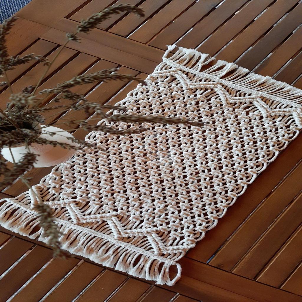 Artful Macrame Placemats Elevate Your Dining Experience.