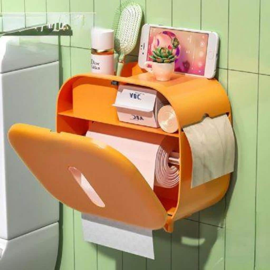 Cozy Crochet Tissue Holder Adds Charming Touch to Your Bathroom.