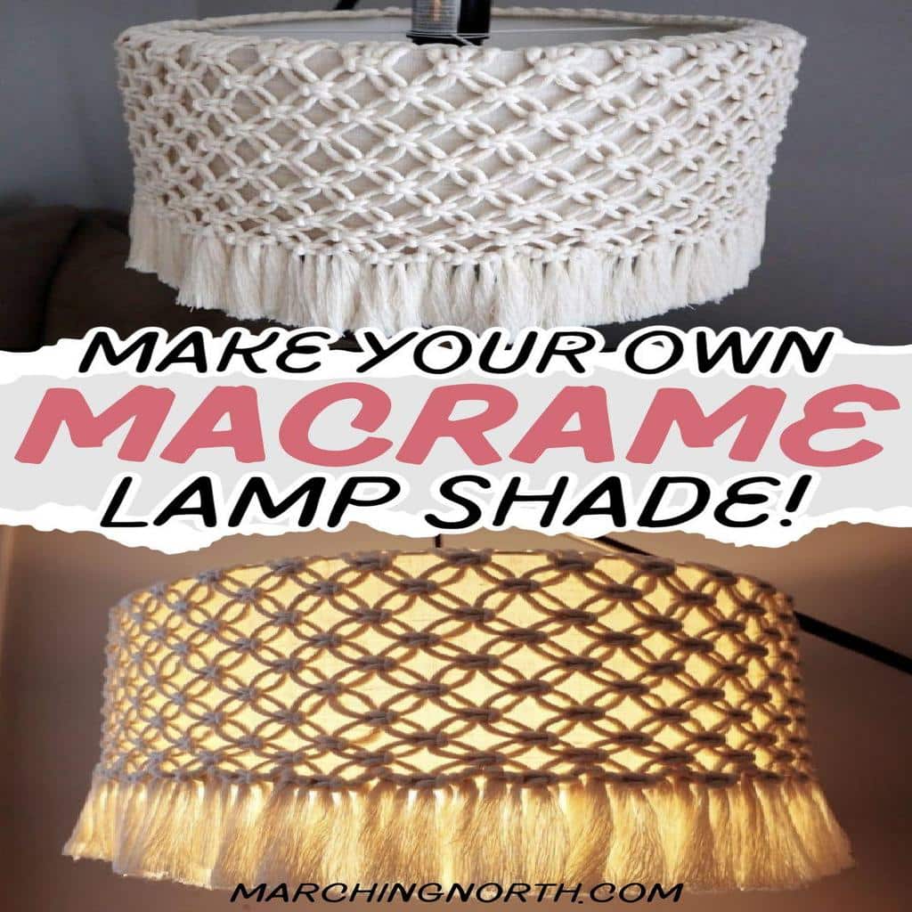 Macrame Magic Lamp Shade Illuminates Cozy Ambiance.