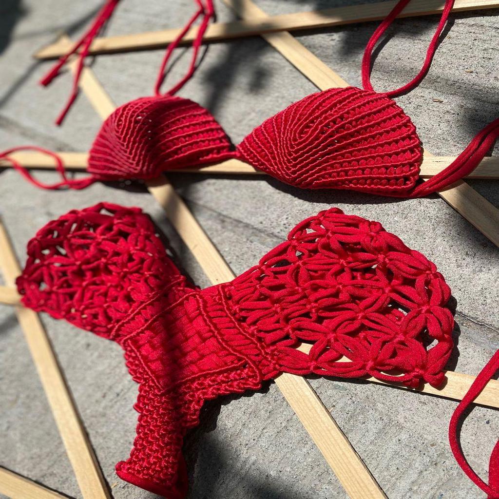 Sustainable Swimwear Masterpiece Handcrafted with Macrame Artistry.
