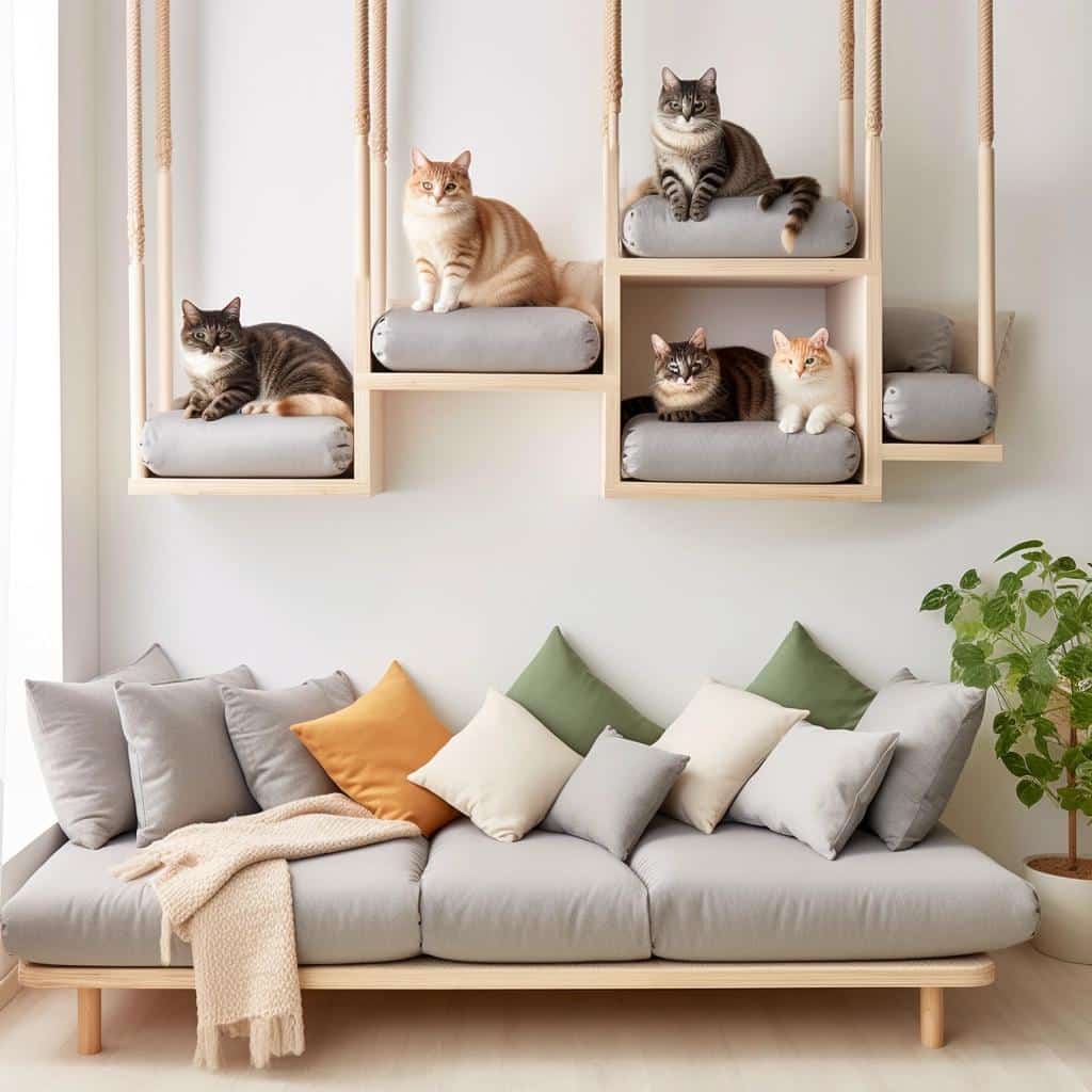 5 Space-Saving Cat and Pillow Combos for Limited Spaces