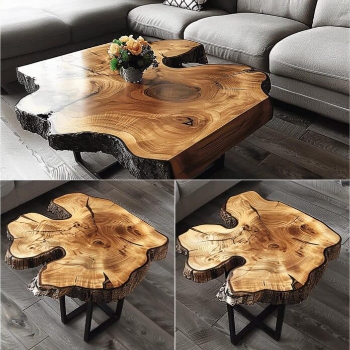5 Space-Saving Live Edge Coffee Tables for Limited Spaces