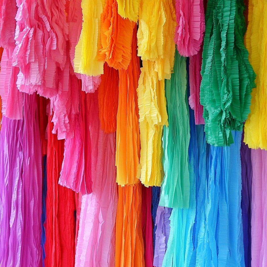 Crepe Paper Curtains: 60 Colorful Decoration Ideas