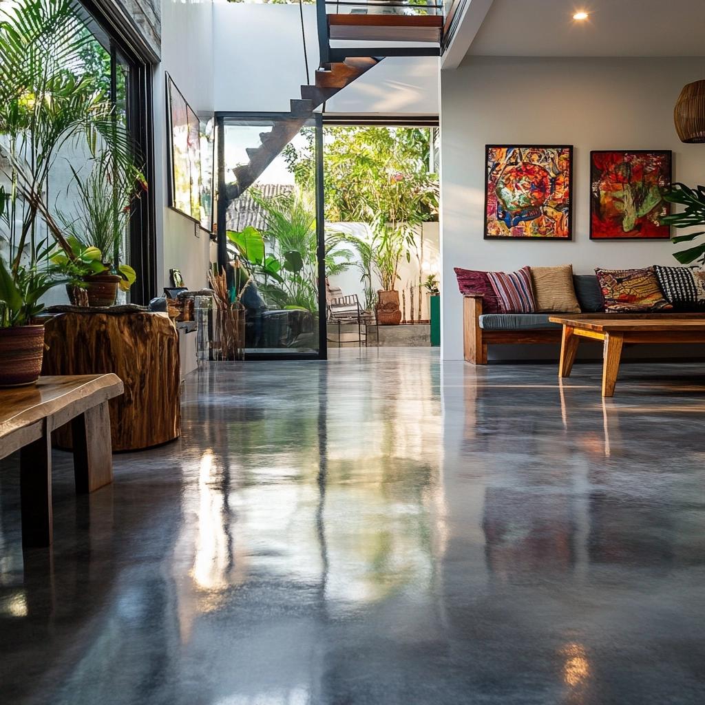 40 Stylish Ideas to Embrace Burnt Cement Flooring