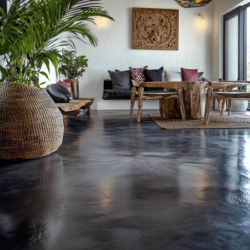 40 Stylish Ideas to Embrace Burnt Cement Flooring
