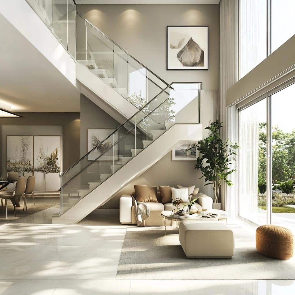 65 Stunning Living Room Designs Featuring Stairs