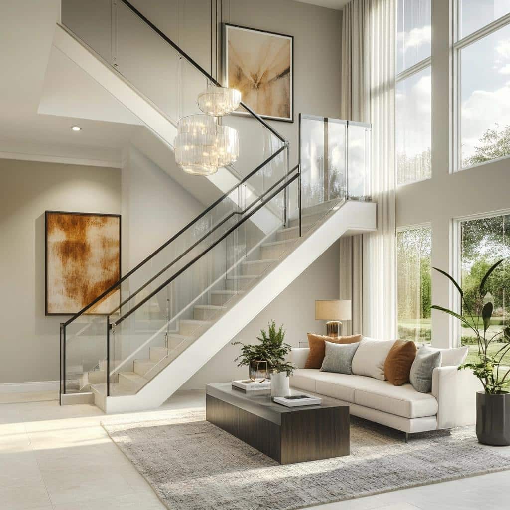 65 Stunning Living Room Designs Featuring Stairs