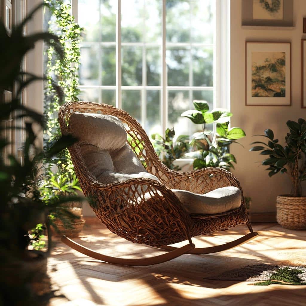 30 Ideas for Charming and Fun Hanging Rocking Chairs