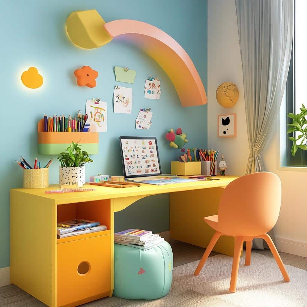 60 Creative Ideas to Innovate Your Child's Bedroom with Desks