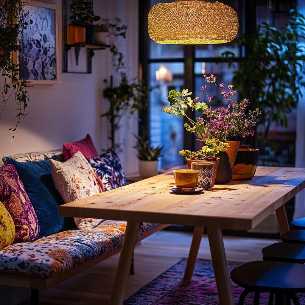 30 Inspiring Ideas for Incorporating Benches with Dining Tables in Your ...