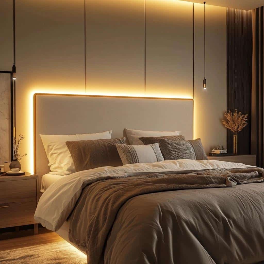 22 LED Headboard Ideas to Make Your Bedroom Gorgeous