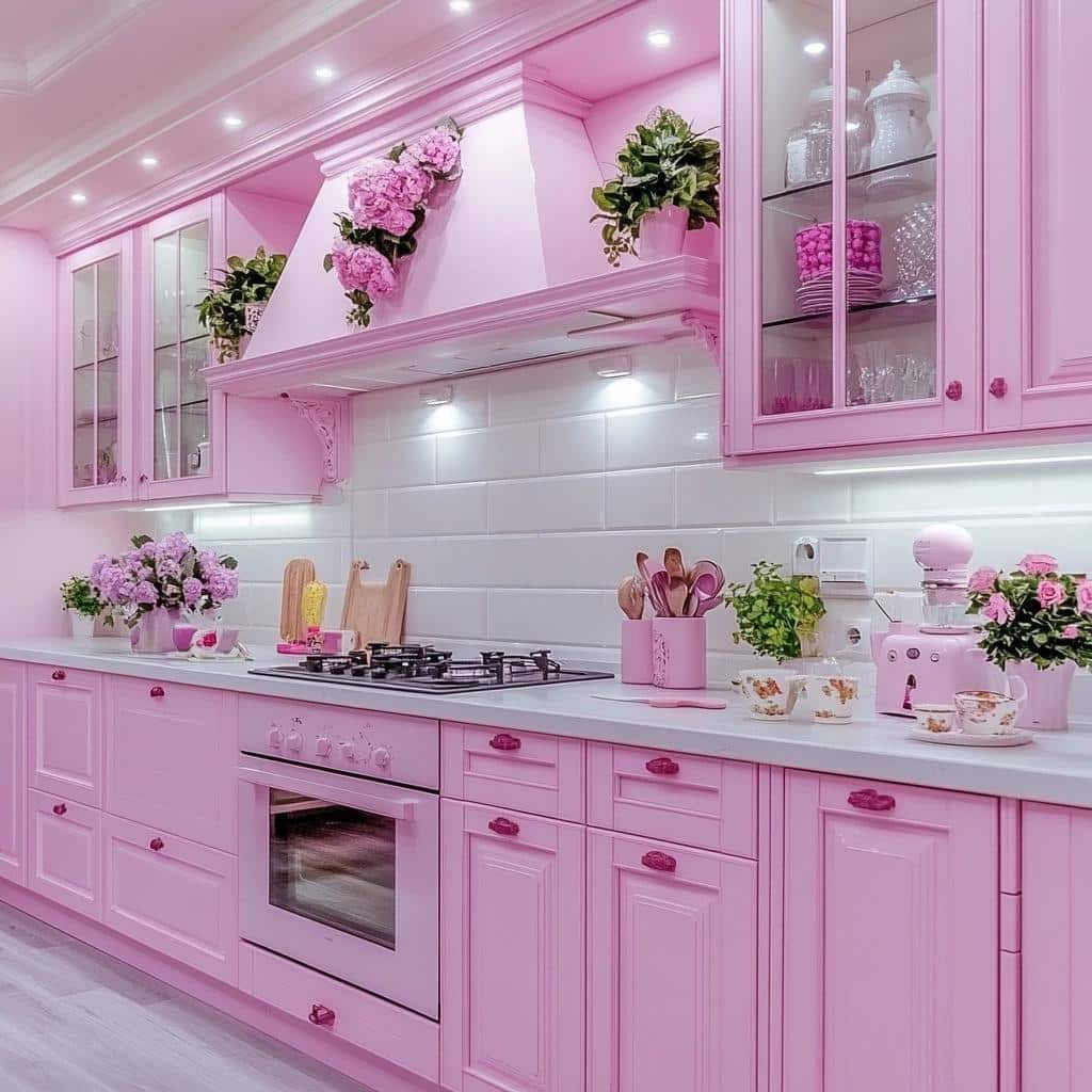 60 Gorgeous Pink Kitchen Designs That Will Make You Swoon
