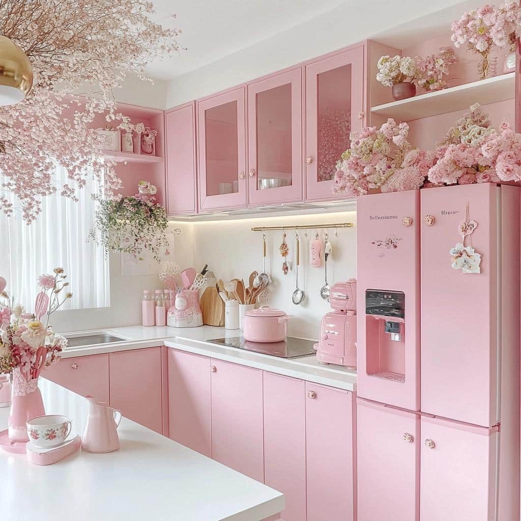 60 Gorgeous Pink Kitchen Designs That Will Make You Swoon