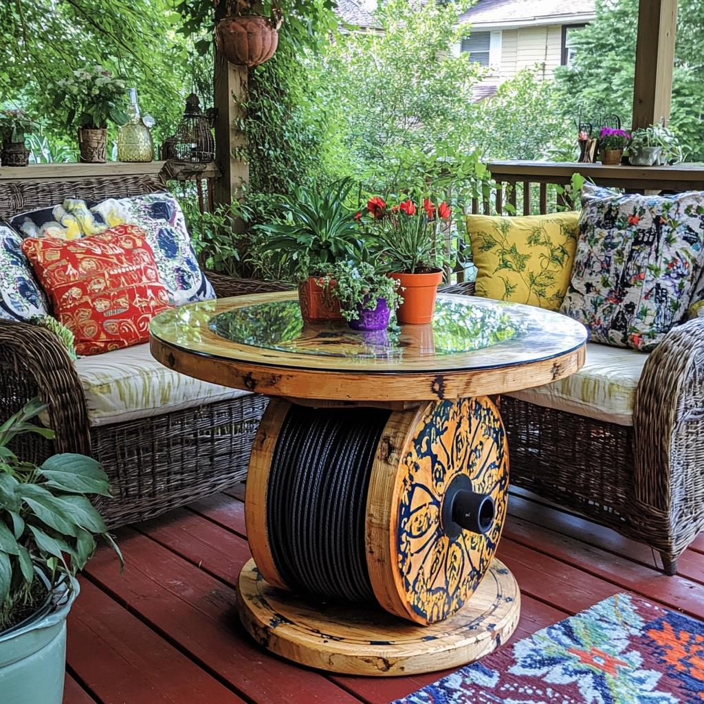 70 Creative Ideas for Repurposing Cable Reel Tables in Your Décor