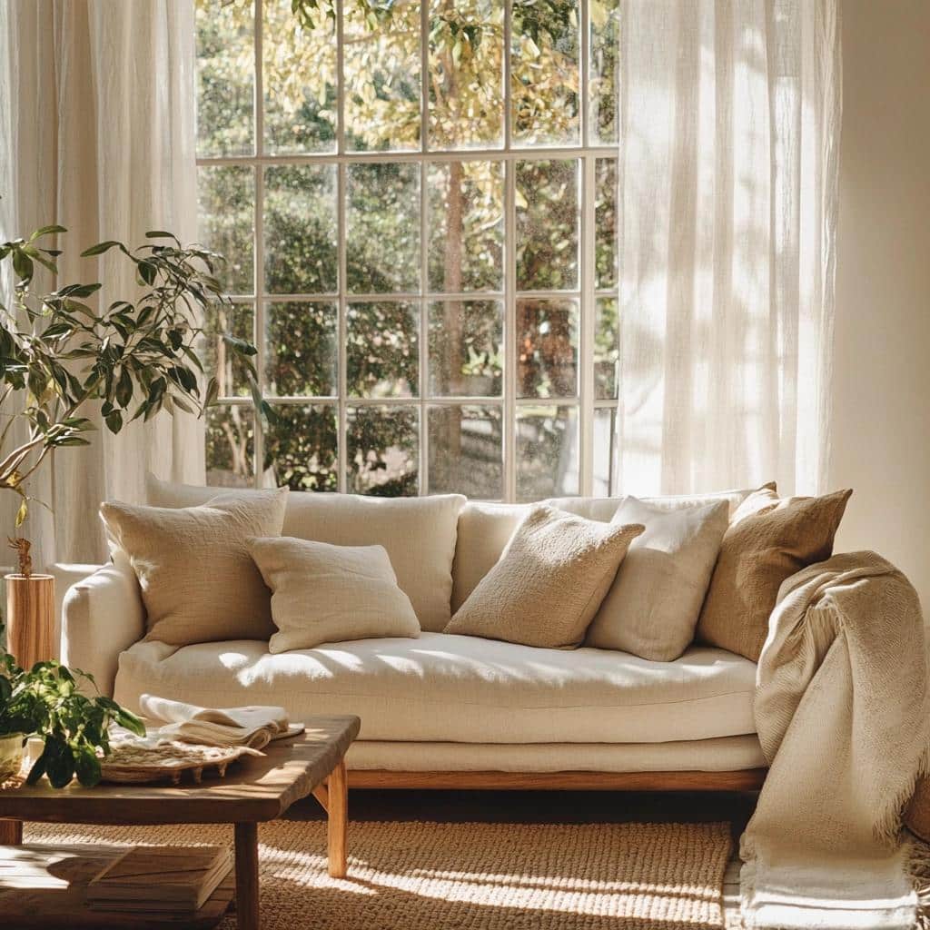 60 Charming Linen Sofa Designs for Cozy Living Spaces