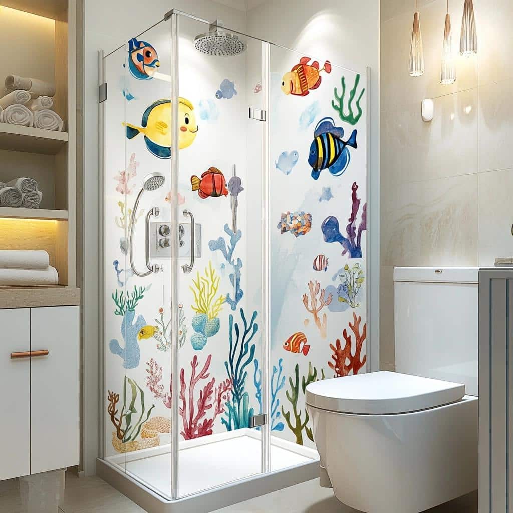 35 MODELS OF BATHROOM SHOWER STICKERS THAT WILL RENEW THE AMBIENCE