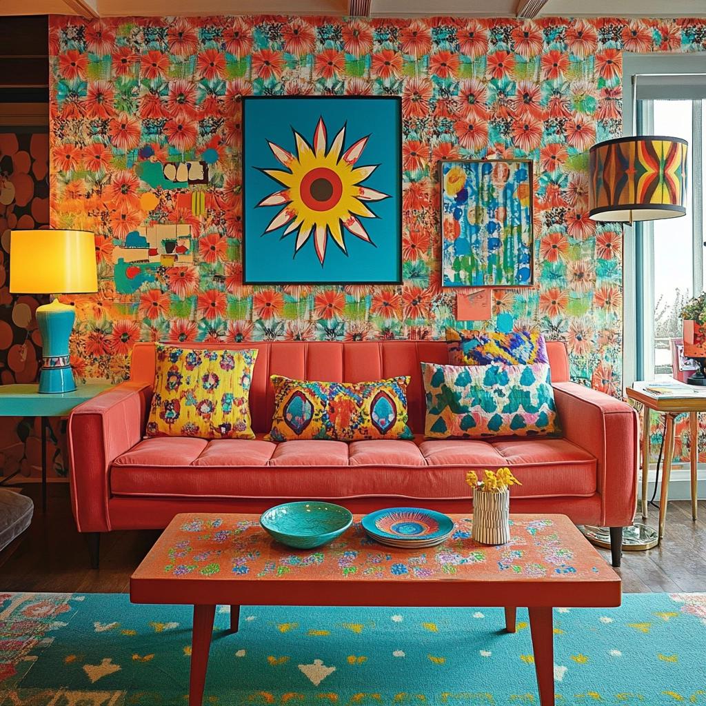 Retro Wall in the Living Room: Color, Texture, and Decoration Tips