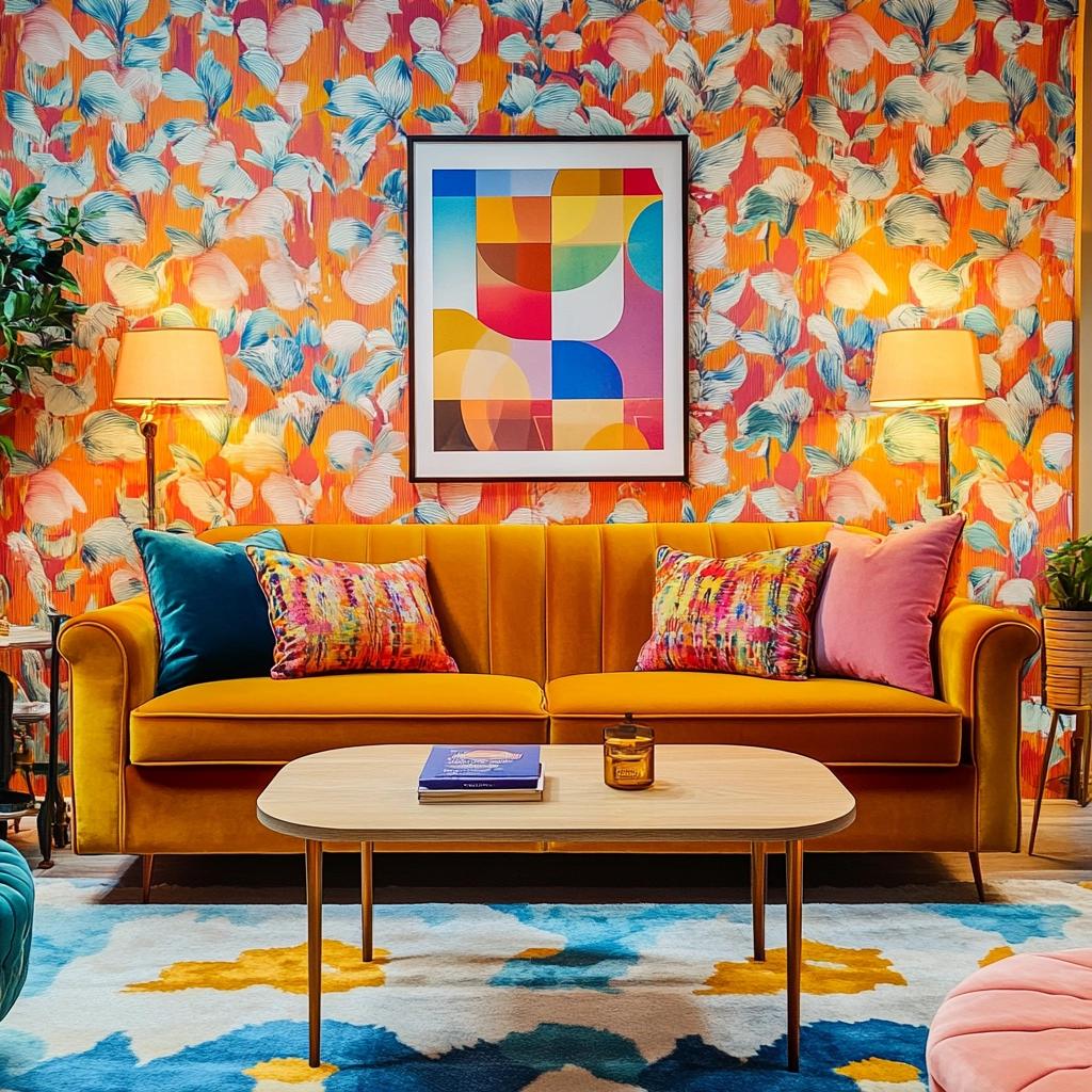 Retro Wall in the Living Room: Color, Texture, and Decoration Tips