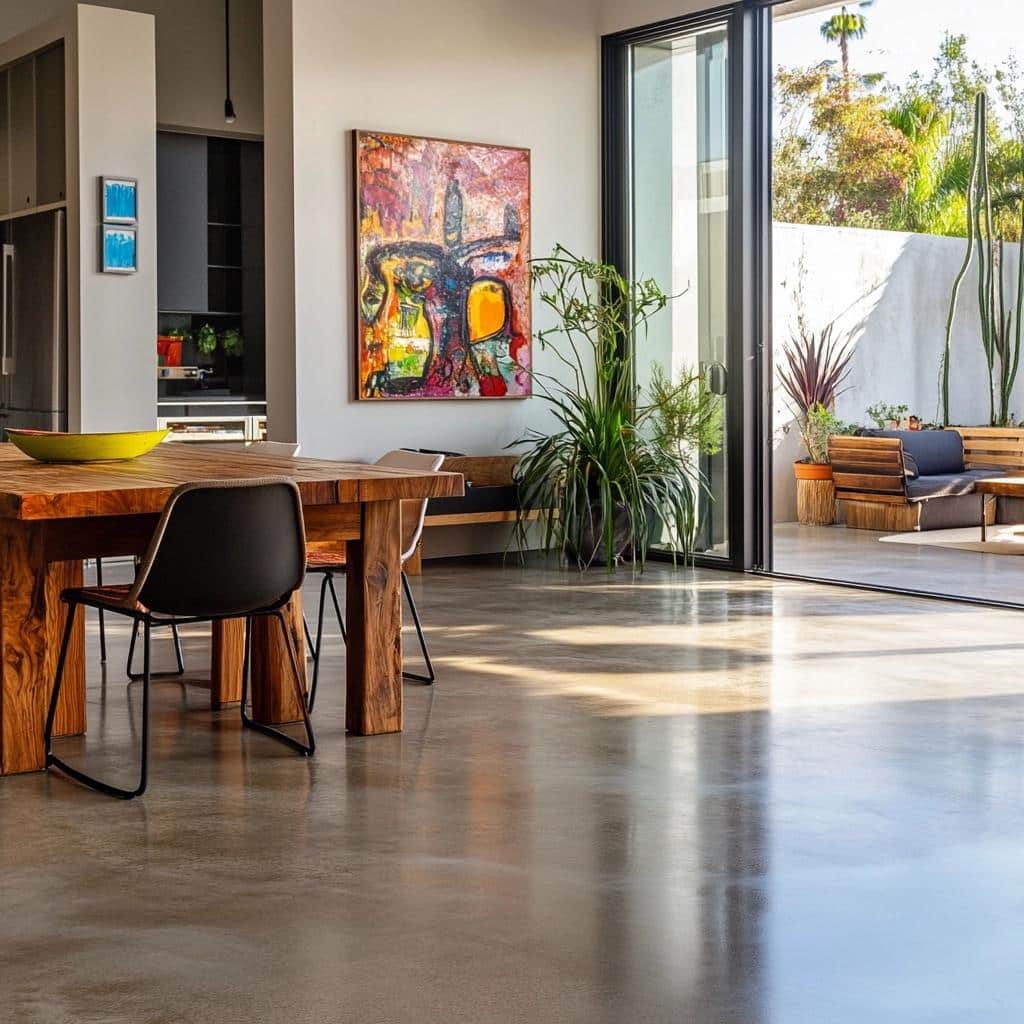 40 Photos to Embrace Burnt Cement Flooring