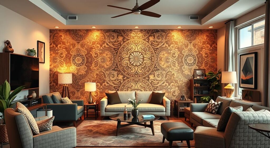 Retro Wall in the Living Room: Color, Texture, and Decoration Tips