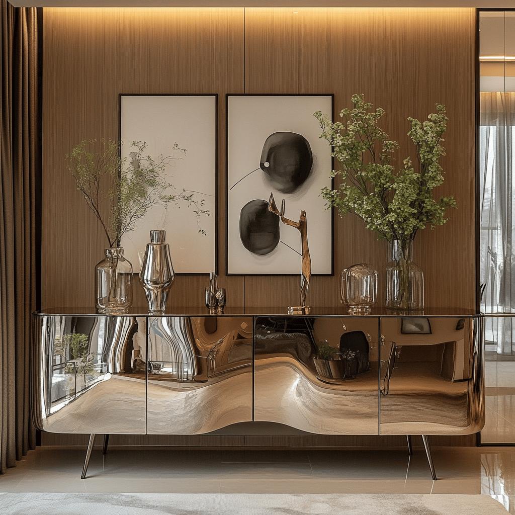 Mirrored Buffets: 60 Ideas to Enhance Your Home's Aesthetic