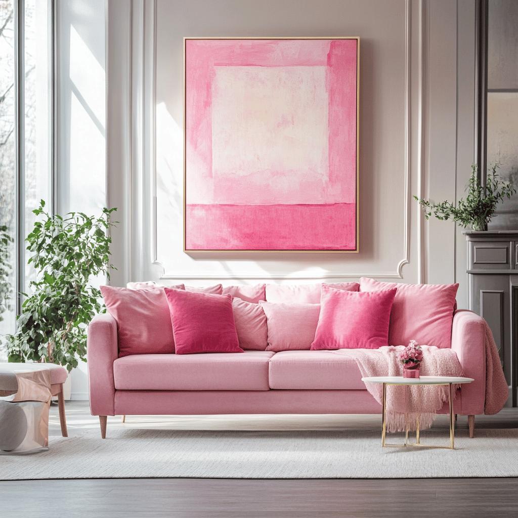 50 Pink Living Room Projects that Exude Charm and Delicacy